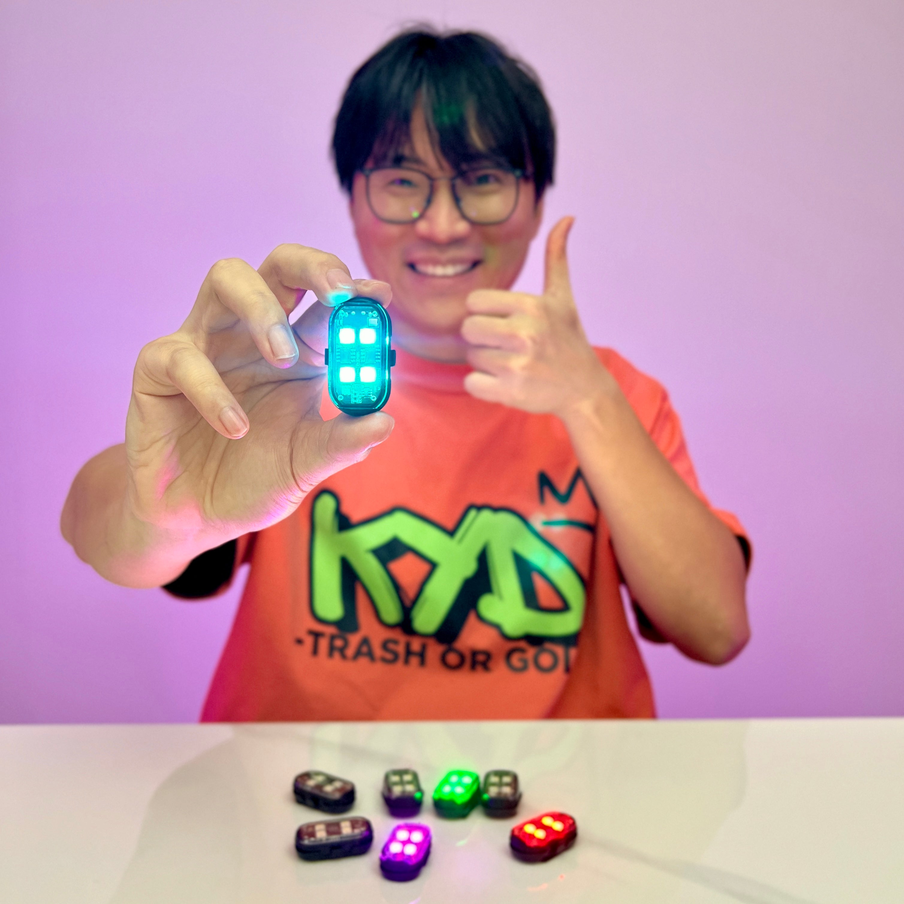 [GOLD] LumeX Flux – Wireless RGB LED Lights with Remote Control – KYD's ...